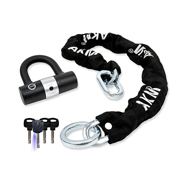 *超極太＆超極厚*　長さ：90cm チェーン直径：スクエア10mm 重量:約2.4KG U字ロック付き　鍵4本付き。(一本LDE付き)セキュリティ面を追い求めて更に太い超極太チェーンを採用するので、犯罪者から大切な愛車を守ります。カバー上の...