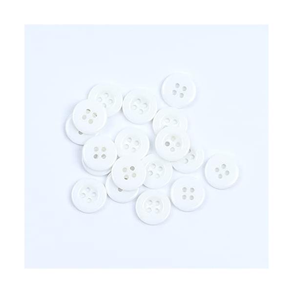 商品：樹脂ボタン，直径： 11.5mm/12.5mm/15mmシンプルなデザインのほうがコーディネートしやすい。アートやクラフトプロジェクト、コレクション、編み物、DIYクラフト、洋服の縫製など、さまざまな状況で適用できます。樹脂製，折れに...