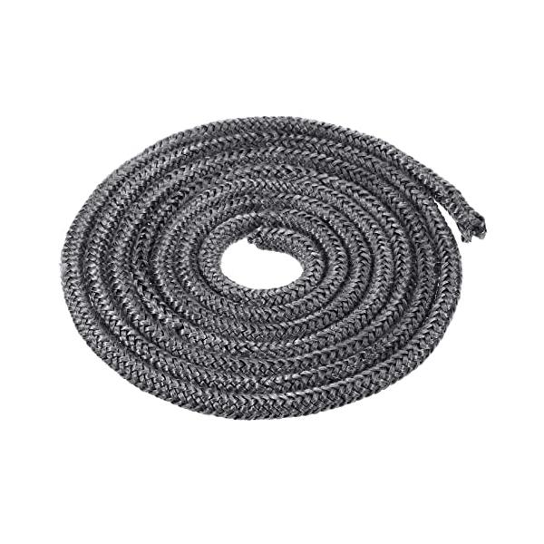 カラー：ブラック; 素材：ガラス繊維; 全体長さ：2m; ロープ直径：6mm利点：耐久性のあるグラスファイバーを原料とし、軽量、耐熱性、耐熱性に優れ、長期間使用できます。優れたシーリング性能とタイトな織りのデザインは、工業用シーリングに耐え...