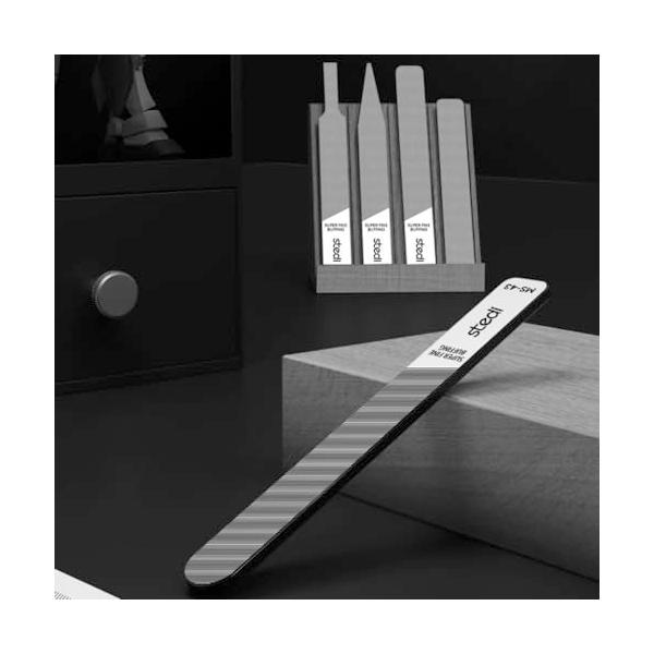 特殊加工された強化ガラス製で、特殊な超微細粒子構造で金属ヤスリ並みの高い研磨力を持ち、短時間で効率的に処理が行えます片面はミラー仕上げとなっていてつるつるで、おしゃれなやすりです。表面処理をきれいに仕上げることができます使用後は水洗いできる...