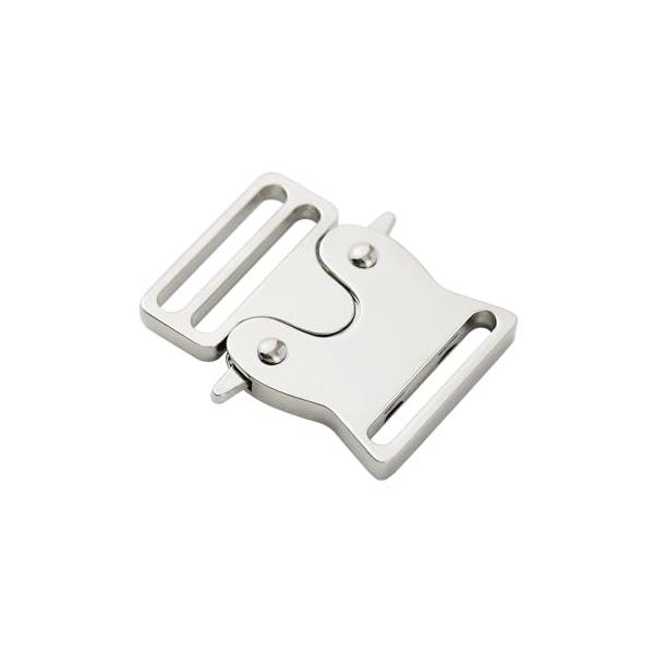色：シルバーサイズ：25mmメリット: メタルバックル交換は、DIYタクティカルブレスレット、バッグ、ペットカラー、ドッグストラップ、ハーネスウェビング、アウトドアバックパックなどに最適です。 片手で簡単にリリースでき、誤って外すことはあり...