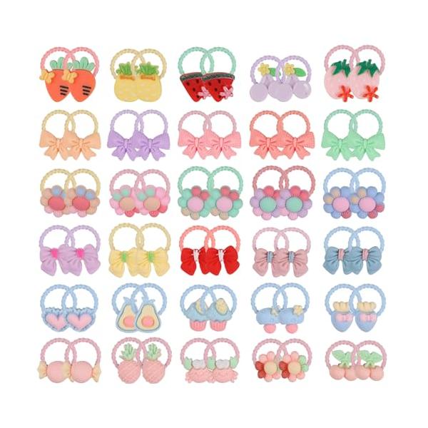 *大容量 ボリュームのあるお得な60個セット 毎日選ぶのが楽しくなるセットです。*6種類からお好きなものをお選びいただけます。その日の服や天気、気分でお好きなカラーをお選びできます。*2cm*2cmほど小さ目なゴムなので、小さいお子様に適し...