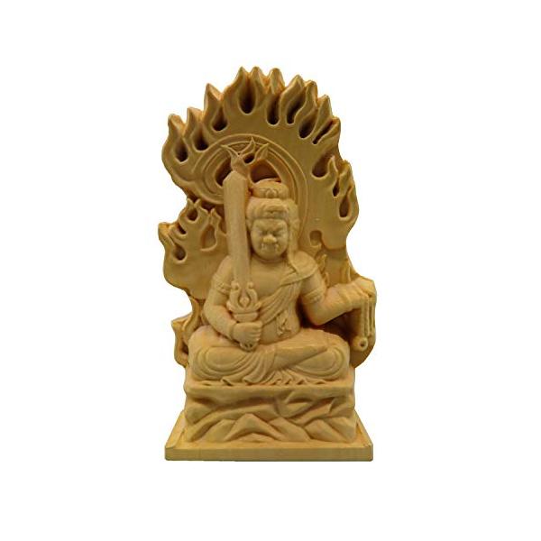 本体サイズ：(約)台座 幅4cm 高さ7cm 奥行き2ｃｍ　[材質]：大叶黄?木生産国：中国天然素材の為、各部位の色合い・色味、木目の出方は個体差がございます。収納袋付属。ホーム&amp;キッチン:仏具・神具:仏像