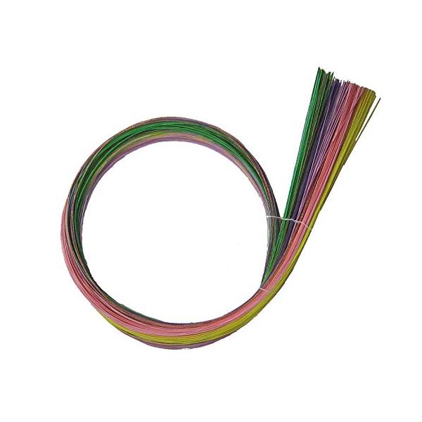 春色10色ｘ10筋　合計100筋入絹巻水引　黄　カナリヤ　ピンクR1　桜　サーモンピンク　パール赤　淡藤　藤　草　日和グリーン動画レシピQRコード付きリピートご注文の皆様 配色が少し変わりました 文房具・オフィス用品:のし・冠婚葬祭用品:水引