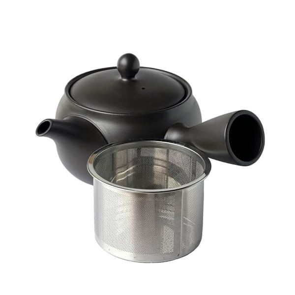 長さ165mm*巾138mm*高さ90mm容量:310ml材質:陶器(茶こしはステンレス製)重さ:291g常滑焼(とこなめやき・愛知県) スーパーステンレス茶こし は、1.目づまりなし、2.きれいにお茶がこせます、3.深蒸し茶、粉茶もOK、...