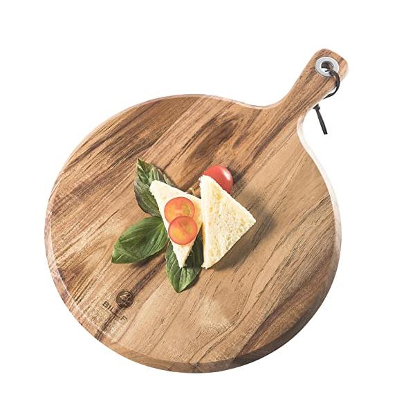 まな板仕様 まな板サイズ:40.7*30.5*1.3cm、直径:30.5cm、重量:0.79kg、大きくて厚手で丈夫です。 切る、みじん切る、ランチトレイ、パンのひずみ、ステーキプレート、チーズボード、サービングトレイに適しています。 注意...