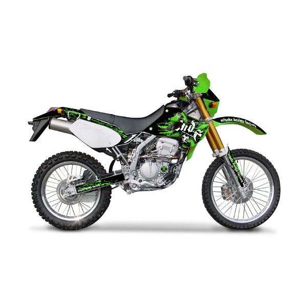 専用グラフィック フロントフェンダーセット適合車種:KLX250(98-04)ブラッディーモデルライムグリーンフロントフェンダー部分車＆バイク/バイクアクセサリ/バイク用ステッカー・デカール