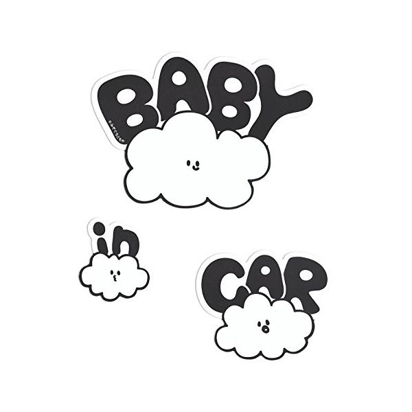 [製造国] 日本製[サイズ] BABY 約11.5*8.0cm 、IN 約3.6*4.3cm 、CAR 約7.0*5.6cm [材質] ユポ PP系合成紙 [セット内容] BABY、IN、CAR 各1枚配置がアレンジできるセパレート仕様です...