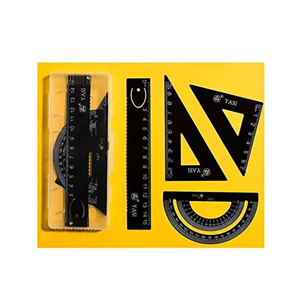 アルミニウム合金の定規のセットは含まれます:45*三角定規、分度器、60*三角定規、波定規アルミニウム合金の定規のスーツの目盛りははっきりして正確で、あなたの学習、事務あるいは設計の絵画の中のよい手伝いです。読みやすい山形目盛りを采用し、幅...