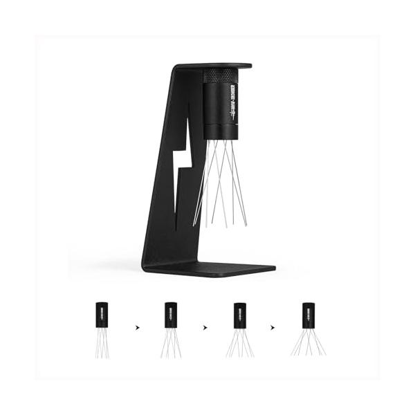 範囲を調整可能 2.0エスプレッソニードルは1.0に基づいて調整片を増加し、回転によって針の分布位置を調整することができ、WDTツールのピンがコーヒー粉に接触する面積が増大し、範囲が広く、効率が高い。 ダマを減らす わずか0.4mmの細さの...