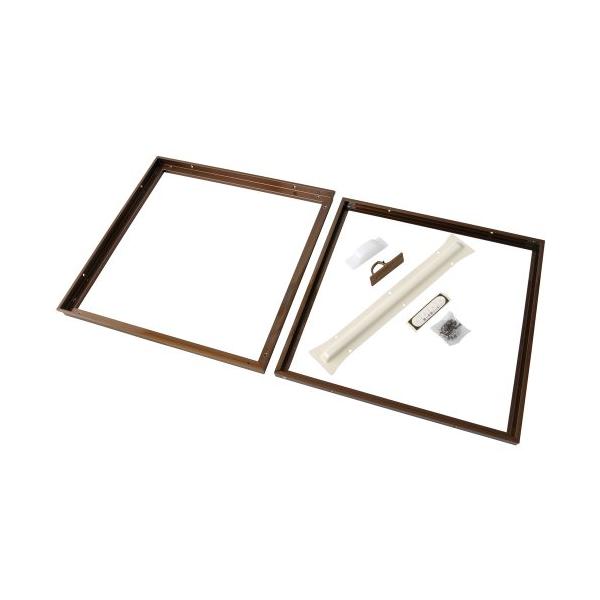 入り数:1台室内用サイズ:460角カラー:ブロンズ床面施工開口寸法:460*460mm内枠床材寸法:441*441mm付属部品:外枠1個・内枠1個・取っ手1個・取っ手カバー1個・補強材1個・ワッシャー2個・なべ頭ビス2個・トラス木ネジ6個・...