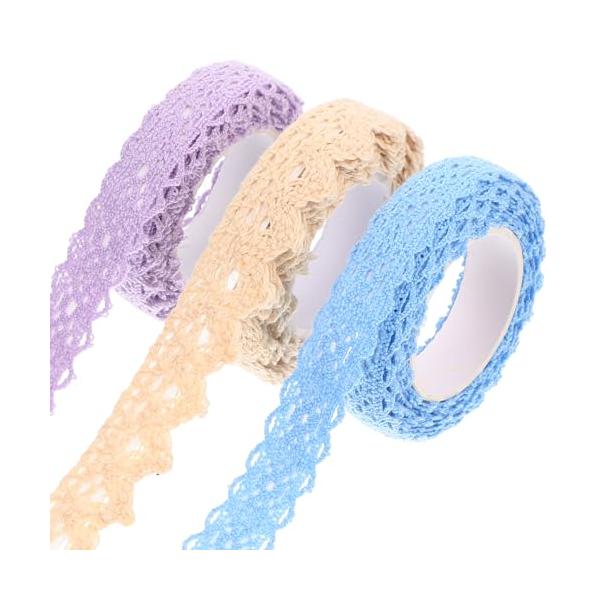 優れた装飾性と多用途性：Operitacxの装飾的な布レーステープは、繊細なレース模様が特徴で、スクラップブッキングやフォトアルバム、カード作りなどのDIYクラフトに最適です。多彩な手作りシーンで作品を華やかに彩ります。快適な布素材の採用：...