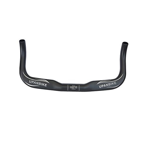 このハンドルバーの幅は42センチメートルです、コンパクト、各種バイクに対応、固定ギアバイクに最適31.8ミリメートル径のステムのための適切なハンドルバーの真ん中に9センチメートル部分は、直径が31.8ミリメートルでありますハンドルバーの端：...