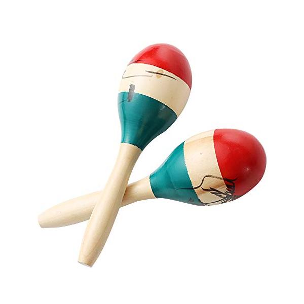 高品質素材 この軽量マラカス 楽器は高品質の木材で作られています。 美しくエレガント、強くて丈夫 人間工学に適した木の柄 快適なハンドルは人間工学設計を採用しており、曲線が少しあり、握り心地がより快適で、マラカスを簡単に操作することができま...