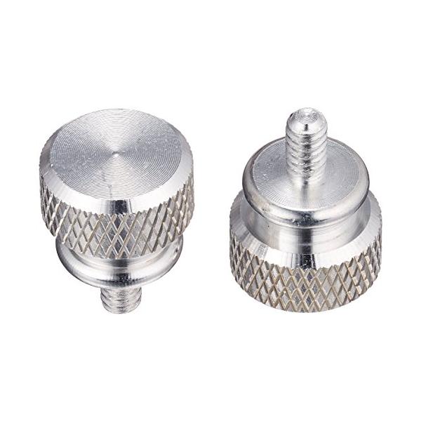 ハンドルネジ　インチタイプ　シルバー*PCケース等のカバーを手で締められるハンドルネジです。*ドライバーでも締め付け可能。*グリップ：12mm　ネジ：*6.32X6mm*6個入り*アルミ製パソコン・周辺機器:PCパーツ:パソコン用ネジ