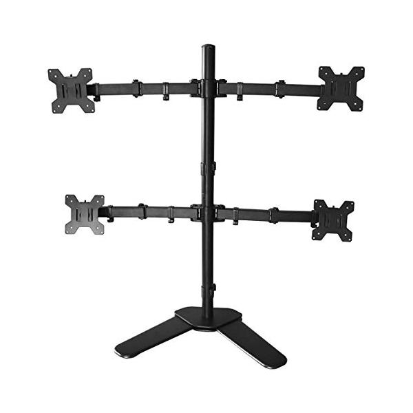 対応モニター数4台 対応モニタサイズ13〜27インチ液晶モニタ VESA規格対応(ネジ穴距離)75*75mm, 100*100mm 支柱径40mm 耐荷重各アーム7kg 支柱高さ815mm 材質スチール アーム長さ750mm カラーブラック...
