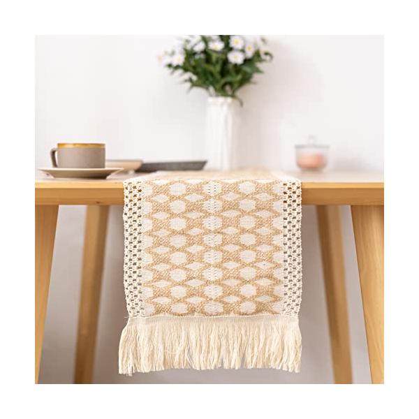 商品名 テーブルランナー サイズ ：約180ｘ30cm  素材 ：綿麻 ※生地部分には水をはじく加工を施していません。つむぎ糸が生み出すナチュラルな風合いは、素材感たっぷり 上品な柄がシックで華やかな雰囲気を作り、高級感をプラスできるアイテ...