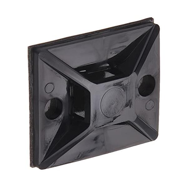 *最大適用バンド幅:4.8mm *サイズ:30X25mm *仕様:接着テープ付、ビス止め可能 *材質:66ナイロン *10個入 *カラー:ブラックDIY・工具・ガーデン:電設:ケーブルアクセサリ:結束バンド