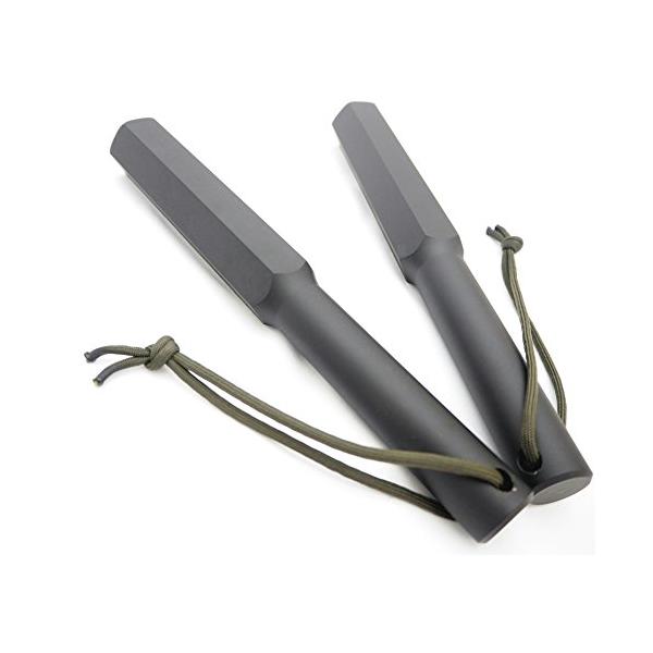 寸法  　全長：250mm　直径：35mm(六角部 25mm 握り部)  重量  　約1.25kg  材質  　鉄　 黒のツヤ消し焼付け塗装 ハードなトレーニングにも耐える頑丈なパラコード付スポーツ＆アウトドア:武術・格闘技:古武術