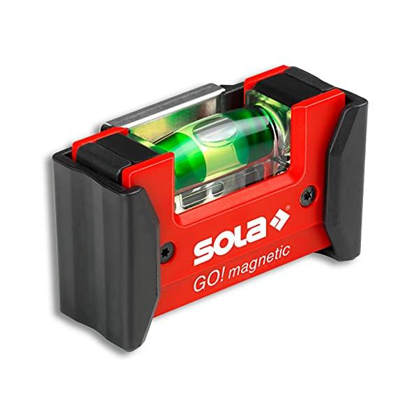 コンパクトサイズのマグネットレベルSOLA Focus搭載ベルト装着ホルダー付きDIY・工具・ガーデン:測定工具:水平器・レベル