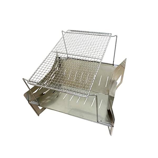 *目一杯広いサイズ感でマクライト焚き火台をより一層使いやすくご利用いただけるステンレス金網となっております。*純正ロストル同様、落下防止のストッパーを付け安心して調理を楽しんでいただけます。*マクライト2にも対応しております。*ステンレス金...