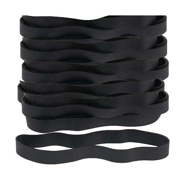 数量: 20個パックの大きな黒いゴムバンドが付属します。豊富な数量で長時間使用できます。サイズ:フラットな長さは約 18cm/7インチ、幅15mm/0.6インチ、厚さ1.5mm/0.06インチ。素材: 高品質のゴム製、強い弾力性と伸縮性。 ...