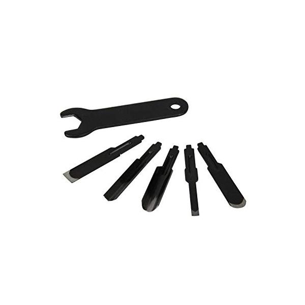 セット内容:平刃4mm・9mm、平丸刃9mm、丸刃9mm、角刃6.5mmDIY・工具・ガーデン:大工道具・用品