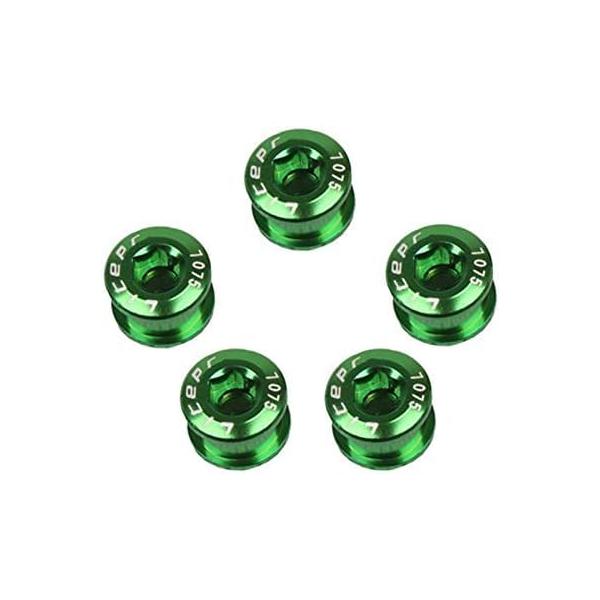 適合シングルチェーンリング/チェーンホイールを使用ダブルギア用ボルト：M8*6mm。参考重量:1.5g素材: 7075 T6 CNC合金, 高性能, 耐腐食性, 軽量, 高強度及び耐久性はボルトを取り付けるために5＃内側六角スパナを使用しま...