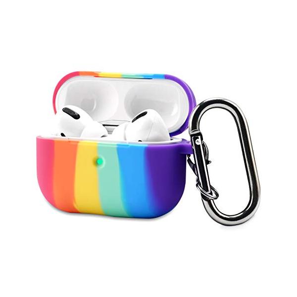 「対応機種」　このかわいいエアポッドケースは、AirPods Proに適用します。Bluetooth AirPods Proがある場合は、エアポッドケースが必要です。「AirPods Proを保護する」　高品質のシリコン素材で作られたエアポ...