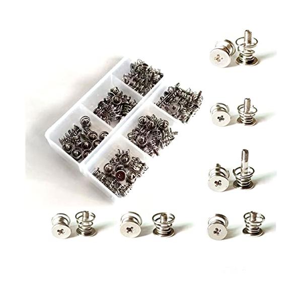 グラフィックカードヒートシンクスクリューマウント GPUスプリングネジ グラフィックスカードバックプレートヒートシンクねじ 72個パッケージ内容: M2x6.8, M2.5x7.5, M2.5x9, M2.5x9.5, M2.5x10, M...