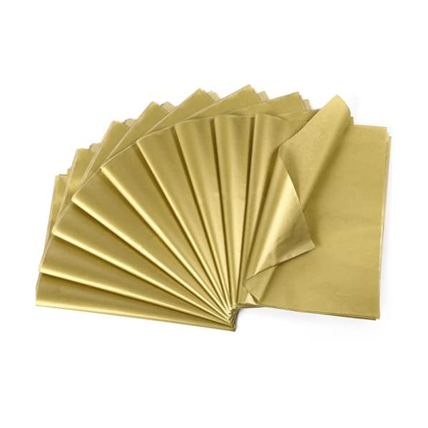 サイズ：50x70cm入数：60枚、シャンパンゴールドラッピングペーパー・花紙・緩衝材・インナーラップなどにいろんな使える薄葉紙です。ギフトにはカラフルで透け感もあり、ギフトをより魅力的に演出することができます。折紙としても最適 ペーパーフ...