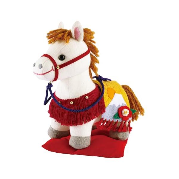 出来上がりサイズ：約 高さ18cm*幅16cm*奥行き11cm用意するもの：縫い針、まち針、刺しゅう針、縫い糸 布に近い色 、しつけ糸、はさみ、チャコペン、定規、アイロン、目打ち、スティックのり、手芸用接着剤、ほお紅または赤の色鉛筆、黒の油...