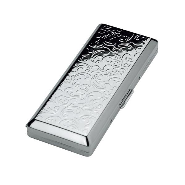 本体サイズ:108*48*18mm本体重量:70g素材・材質:鉄原産国:中国スーパーキングサイズ(100mm)(ロング)10本収納タバコをバラして収納するタイプのシガレットケースです。ロングタイプのスーパーキングサイズ(長さ100mm)のタ...