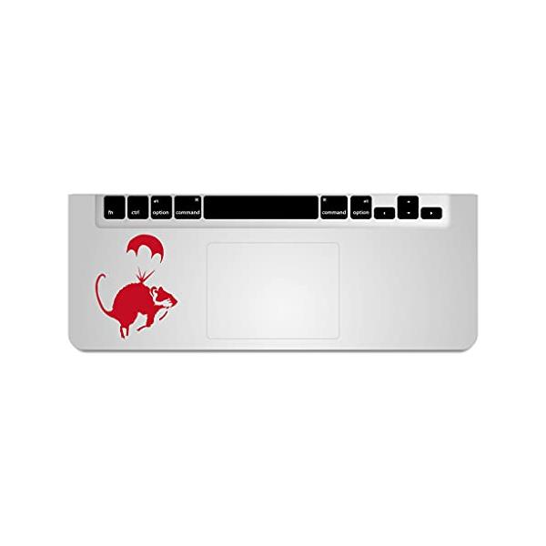 カインドストア MacBook Air / Pro 11 / 13インチ マックブック ステッカー シール パラシュート ラット バンクシー トラックパッド レッド M632-RMacBook アートステッカー シール / Trackpad...