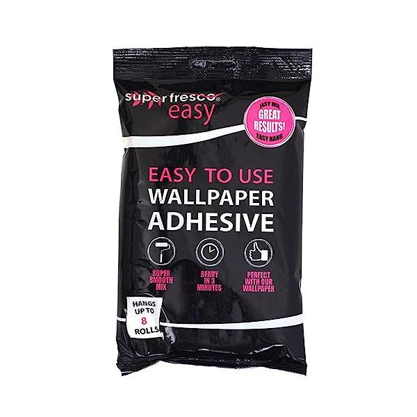 壁紙の上から張る壁紙にぴったりな貼ってはがしやすい壁紙用粉のりスーパーフレスコイージー 180g賃貸OK 国産壁紙の90%以上とされる「ビニール壁紙」の上に貼った場合であれば、乾いた後でもかんたん・キレイにはがすことができます。壁紙の張り替...