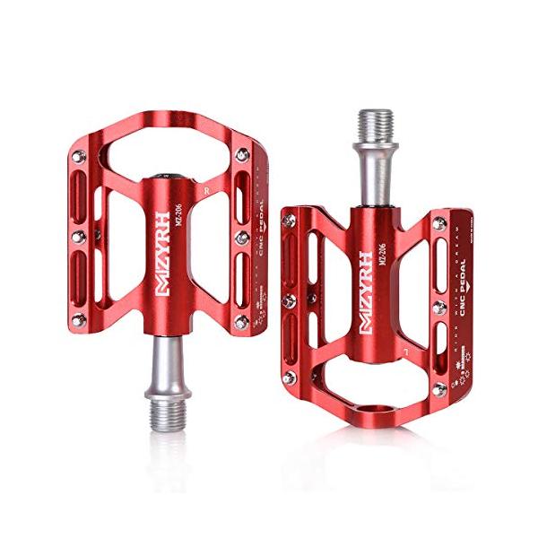 耐久性よい：材質：本体：マグネシウム　車軸：クロムモリブデン鋼　ネイル：アルミ合金。3つのベアリング、 回転はとてもスムーズです。密封式: 防水、防塵。滑り止めのデザイン、グリップ力向上、サイクリングの安全性を守る。スピンドル： CNCはク...