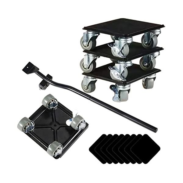 サイズ：灰 - 4輪* 製品の説明 *この製品は屋内専用です これはとても素敵な家具移動ツールです、家具の四隅に家具 移動用車輪を設置し、その下に4つの小さな車輪を設置することで、最大1300kgまで運べる家具や重量物を簡単に移動することが...