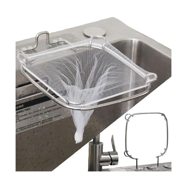 5年使用 肉厚の304ステンレスフレームは一体成型で、お手入れがとても簡単で、細菌に侵されにくい、キッチンシンクの湿気や各種調味料でも壊れません。 洗いに簡単  一体成形された 304 ステンレス鋼、表面は滑らかで光沢があり、簡単なすすぎで...