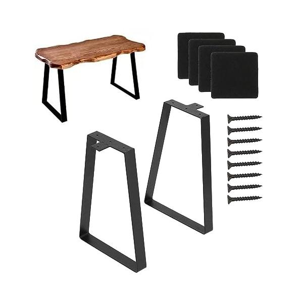 耐久性：高温塗装の表面、清潔で明るく、耐食性があり、錆びにくい,優れた耐久性と安定性を備えた、厳選された高品質の金属鉄材料。各脚の最大負荷重量は約 200kgです。頑丈な構造：アイアンレッグ台形構造の設計、優れた耐荷重能力、安定した構造、長...