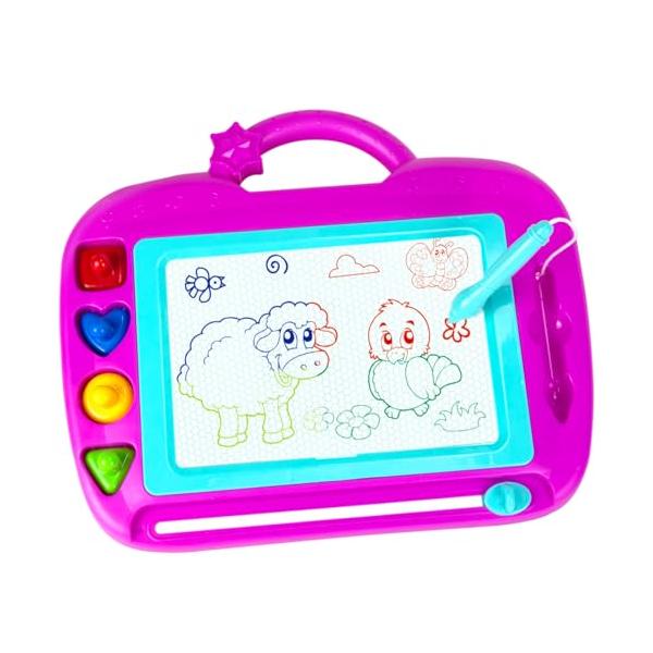 いつでもどこでもお絵描き: お絵かきボードには持ち運びに便利なハンドルが付いています。筆には紐が付いているので、ペンを紛失する心配もありません。紐も長めなので、左右どちらの手でも使えます。子どもたちは、いつでもどこでも自分のアイデアを表現し...