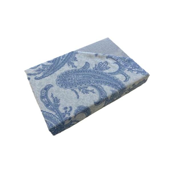 色：ブルー綿100％ガーゼ　裏面無地カラーホーム＆キッチン:寝具:寝具カバー・シーツ:掛けふとんカバー