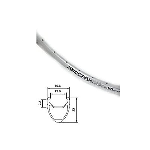 DA22 20(451) 32H CSW SLV　リム20インチ 451 用リム 20インチ 451 用のリムです。 サイドウォールに0.3mmの深さのラインが組み込まれており、リムが消耗するとカラーインジケーターが明るくなり、リム交換時期...