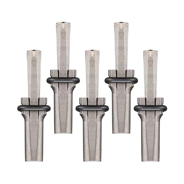 *セリ矢は、コンクリートや石割りのために使用する道具 ストーンスプリッター です。3本1組で、くさびに似た形状をしており、真ん中の矢を打ち込み石材が割れる仕組みです。*シンプルな作りのセリ矢ですが、石材を簡単に割ることができる便利なアイテム...