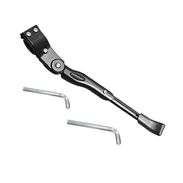 ロード/クロス/MTB自転車 汎用 サイドスタンド 。長さは33.5cmから39cmまで調整できます。パーキングに便利。チェーンステイが方型あるいは楕円型22インチ-27インチの自転車に対応できます。購入する前にご確認いただきますようお願い...