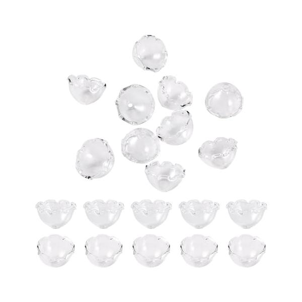 * 仕様 ：*サイズ：約直径21mm、長さ13mm、内径16mm、穴：2mm。*カラー：クリア。*数量：10個入り。* 素材 ：透明度が高いガラスの素材を採用しており、高貴な質感があり、肌にやさしいです。長い時間できれいな色を維持できます ...