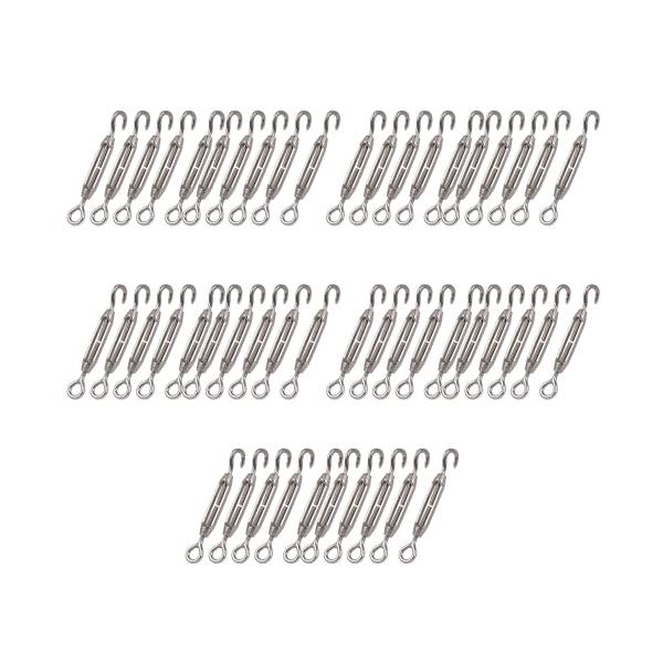 強度に最適な304ステンレス鋼で制作されました。磁気作業を付属します。緊張ロープを締め付けるのに適しており、弾力効果を調整します。フリートラベルディスタンス：43mmサイズ：11x4x1.5cmDIY・工具・ガーデン:建築金物:接合金具:タ...