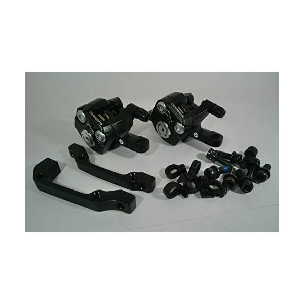 ロードバイク用につき　必ずロードバイク用のブレーキレバー ST-R3000、2000、BL-R3000,2000等 と合わせてください。インターナショナルスタンダード　ポストマウント　共用シマノ製　ケーブル式ディスクブレーキ前後　２ヶセット...