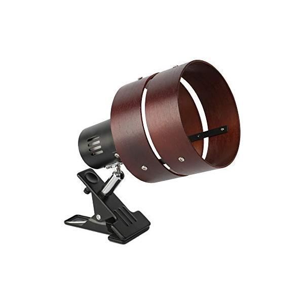 強力クリップ式 ：クリップ式なので店舗の補助照明や机周りなどにパチッと挟んで使用できます。 独特の陰を作ります ：木枠のシェードの上部、中部から、点灯するとうっすらですが漏れた灯りが壁に陰影をつくります。雰囲気がアップします。 照射角度自由...