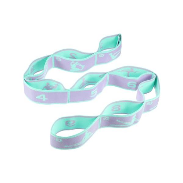 デジタルとアサナガイドラインデザイン：9つのループを備えたヨガストレッチバンドで、各リングには明確なデジタルロゴがあり、正しいトレーニングの長さを簡単に見つけることができます。バックポスチャーモードは初心者向けの良いアサナの指示を提供します...