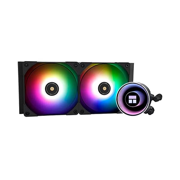 水冷クーラー 水冷ヘッドにフルパープルカッパーミラーフラットベース*240サイズホワイトアルミフィンクーラープレート*ポリマーコンパイル保護ウォーターパイプ*120mm ARGBファン標準装備で、低抵抗、高冷却、低蒸発、高寿命のオールインワ...